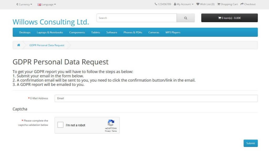 GDPR Complete Toolkit for OpenCart | Willows Consulting GDPR Complete Toolkit for OpenCart | Willows Consulting
